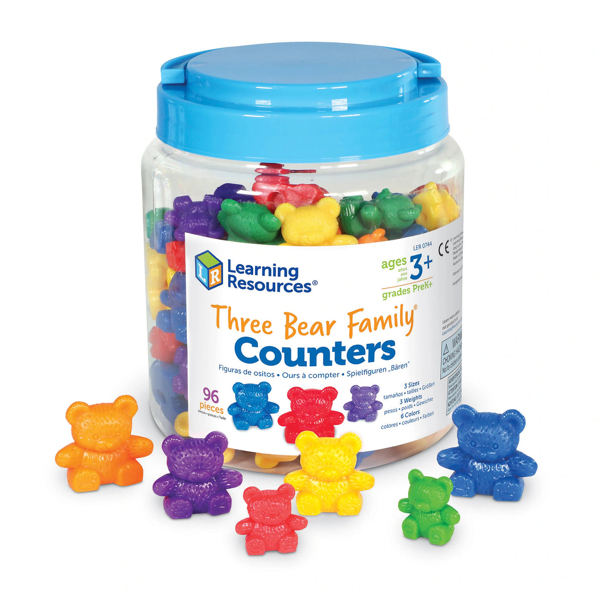 Learning Resources Three Bear Family Rainbow Counters, Assorted Colors ...