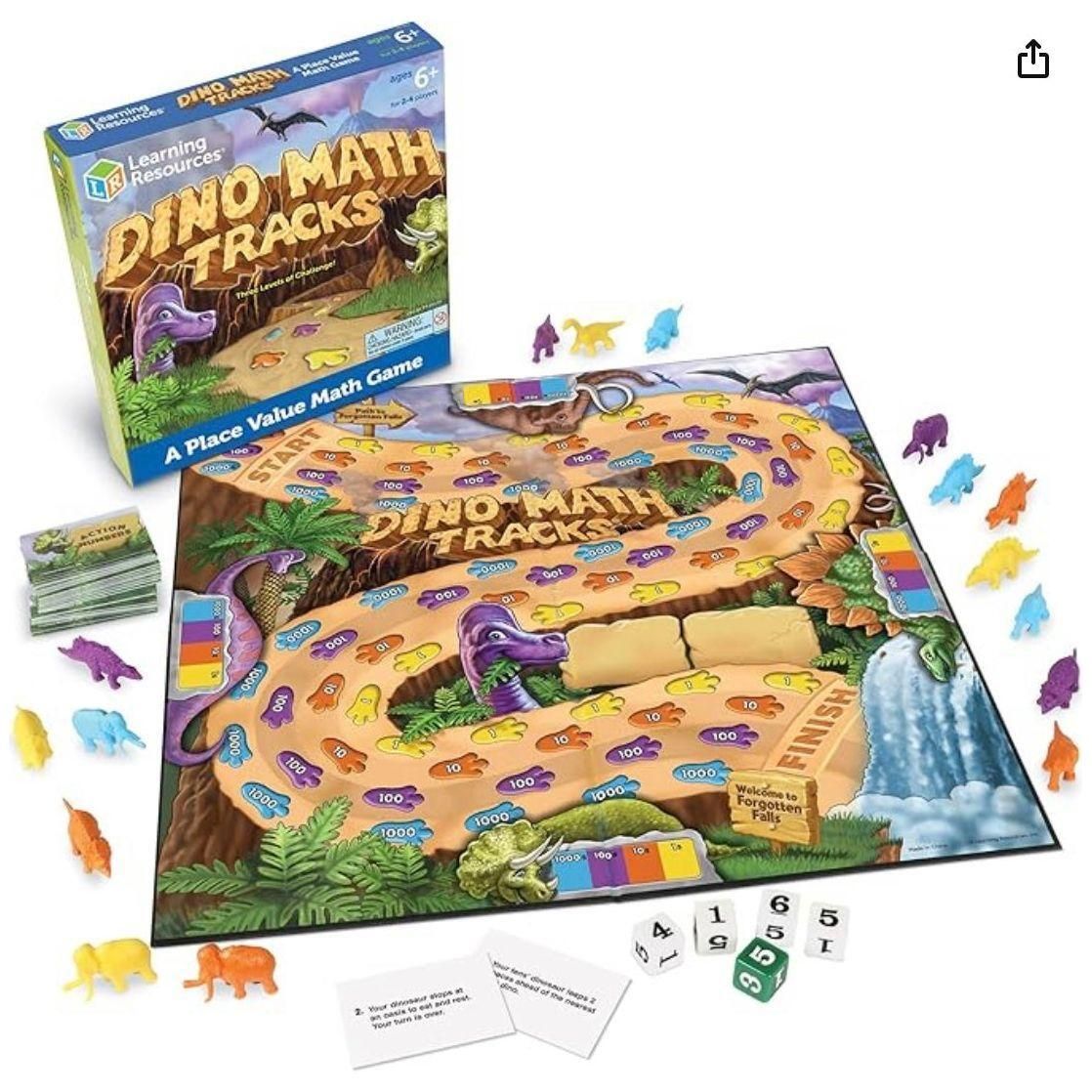 Learning Resources Dino Math Tracks Game – The Homeschool Hive