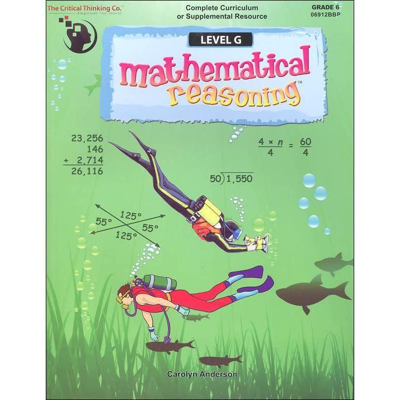 Critical Thinking Company Mathematical Reasoning Level G – The ...